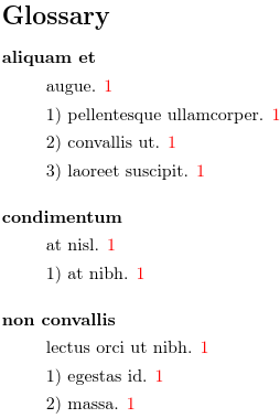 Dickimaw Books - Gallery (All Predefined Glossary Styles)