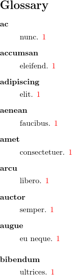 Dickimaw Books - Gallery (All Predefined Glossary Styles)