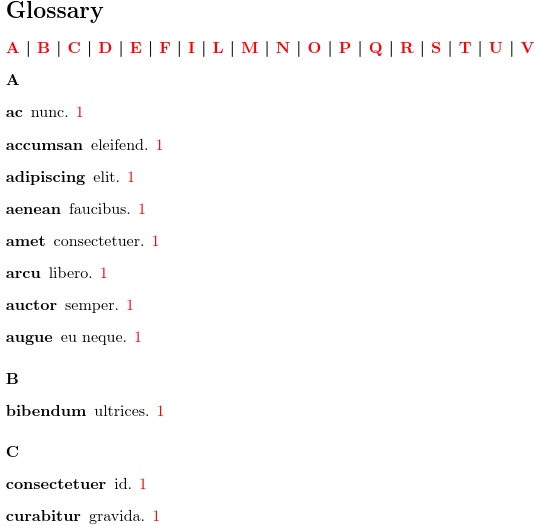 Dickimaw Books - Gallery (All Predefined Glossary Styles)